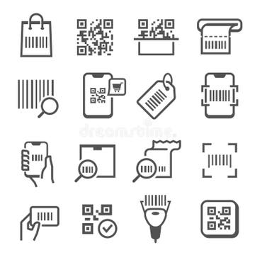 Qr Code Thin Icons Stock Illustrations – 640 Qr Code Thin Icons Stock ...