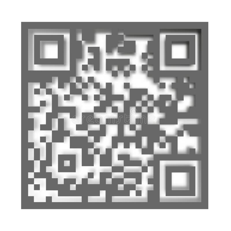 QR-Scan-Code. Schattenzeichen. Piktogramm. Vektorgrafik. Vektor ...