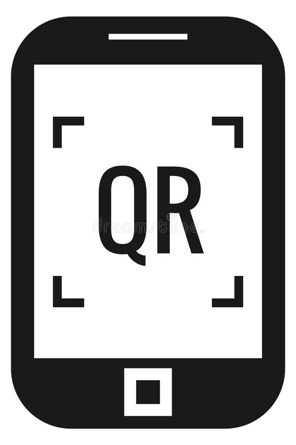 Qr Scanner App on Phone Screen. Code Scan Icon Stock Vector ...