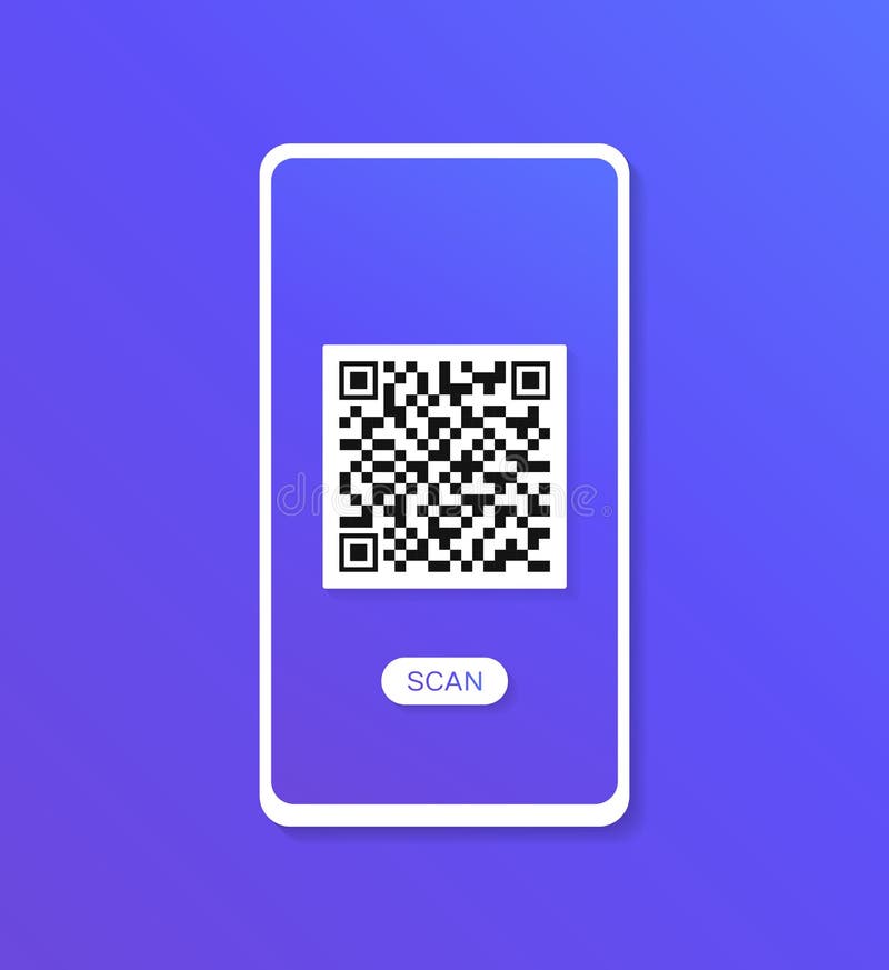 QR Scanner. Mobile Scans QR Code. Flat Web Icons Stock Vector ...