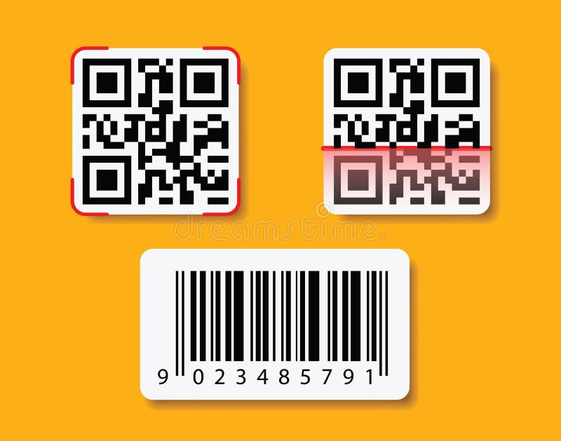 Qr Streepjescode-sticker. Vector Van Het Digitale Elektronische ...