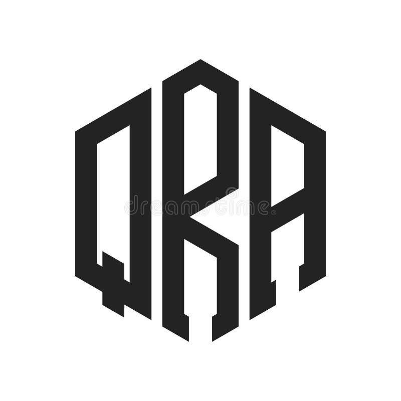 QRA Logo Design. Initial Letter QRA Monogram Logo Using Hexagon Shape ...