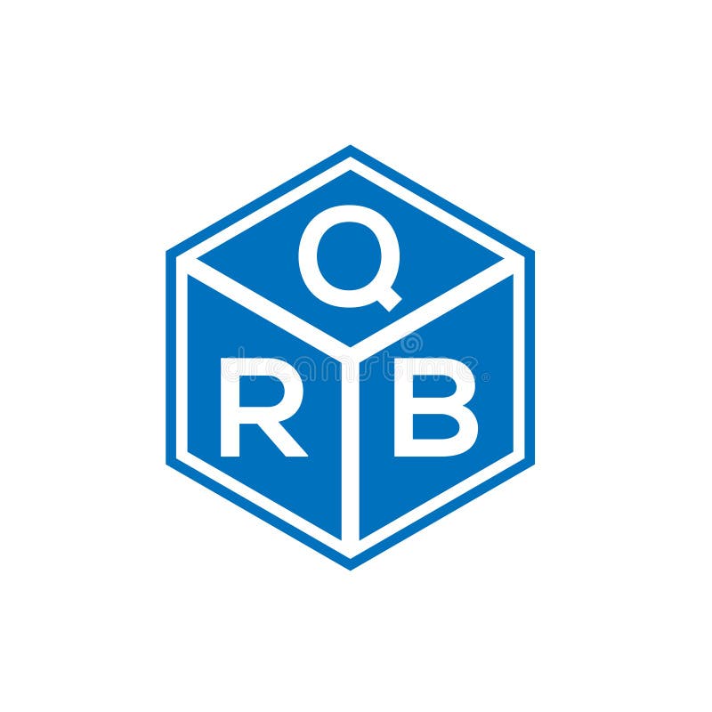 QRB Letter Logo Design on Black Background. QRB Creative Initials ...