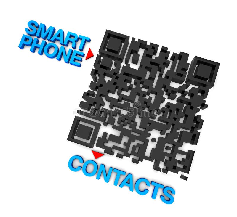QRcode Smart Phone Contacts Stock Illustration - Illustration of ...