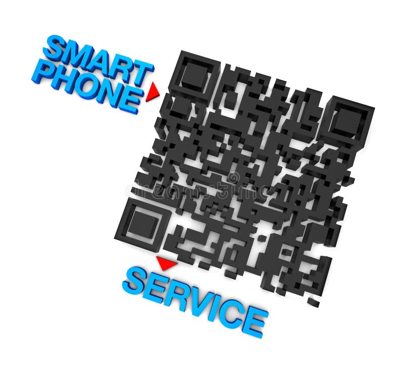QRcode Smart Phone Service stock illustration. Illustration of ...