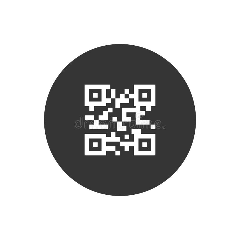 QrCode Symbol Vector Icon on White Flat Style Stock Vector ...