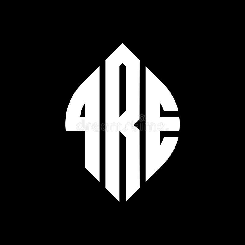 QRE Circle Letter Logo Design with Circle and Ellipse Shape. QRE ...