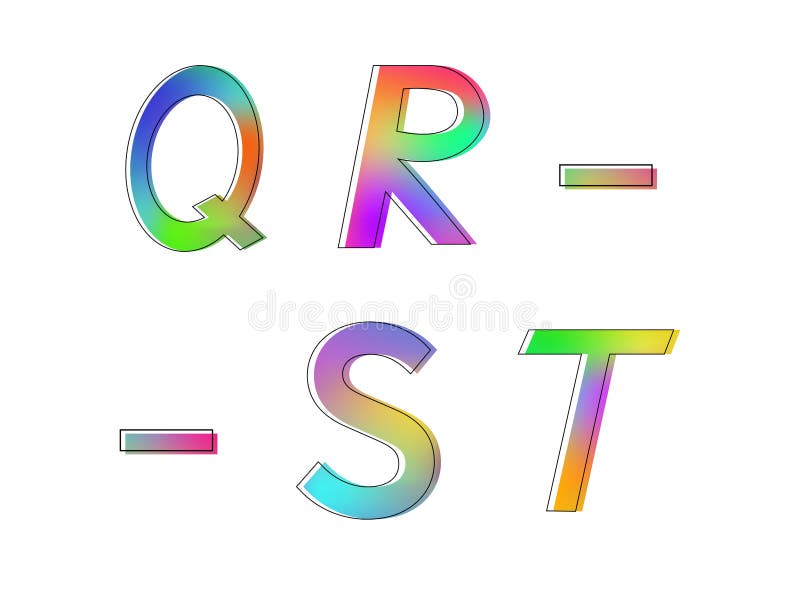The QRST letters stock vector. Illustration of modern - 252497866