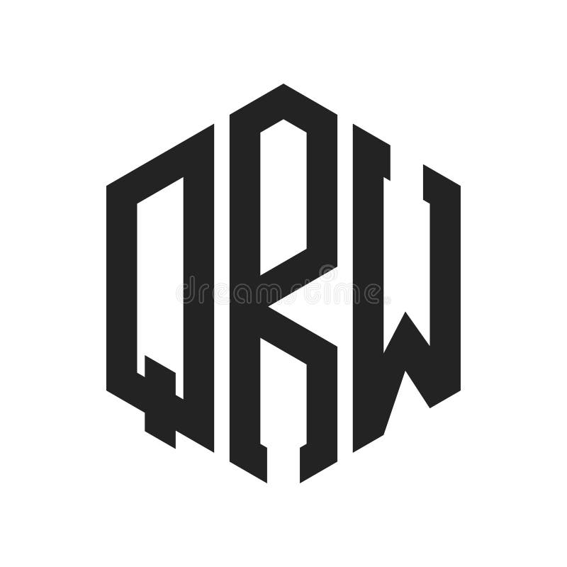 QRW Logo Design. Initial Letter QRW Monogram Logo Using Hexagon Shape ...