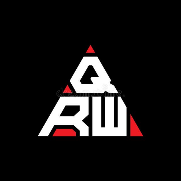 QRW Triangle Letter Logo Design with Triangle Shape. QRW Triangle Logo ...