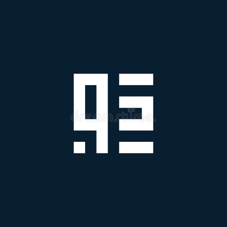 QS Initial Monogram Logo with Geometric Style Stock Vector ...