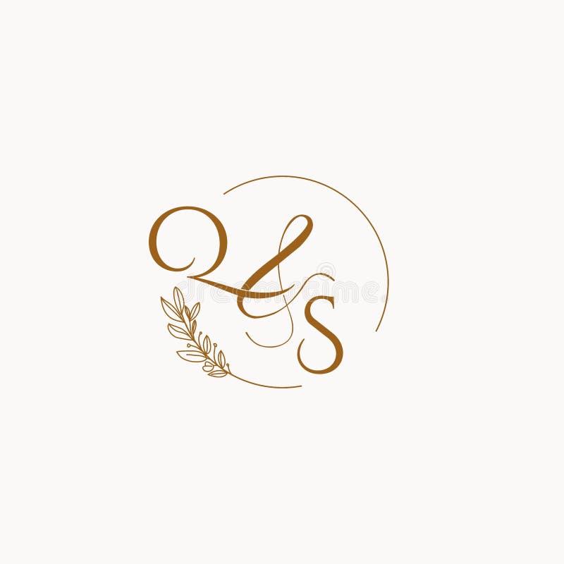 QS Initial Wedding Monogram Logo Stock Illustration - Illustration of ...