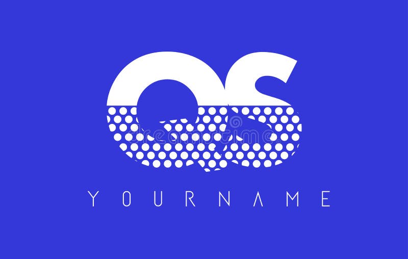 QS Q S Dotted Letter Logo Design with Blue Background. Stock Vector ...