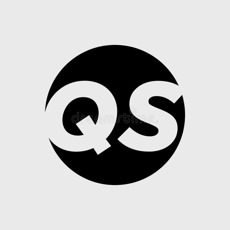 QS Typography Vector Icon. QS Round Monogram Stock Vector ...