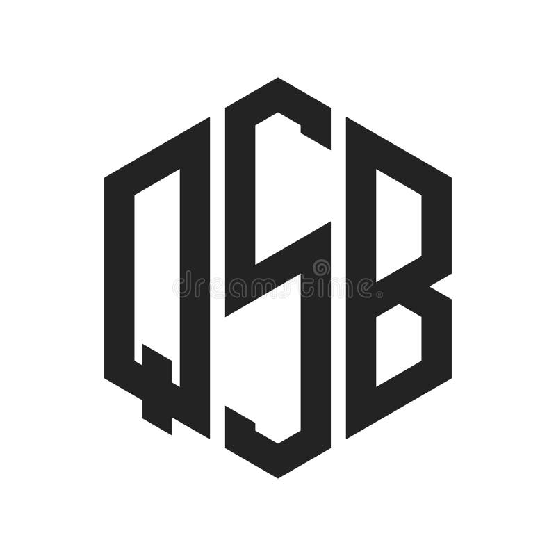 QSB Logo Design. Initial Letter QSB Monogram Logo Using Hexagon Shape ...