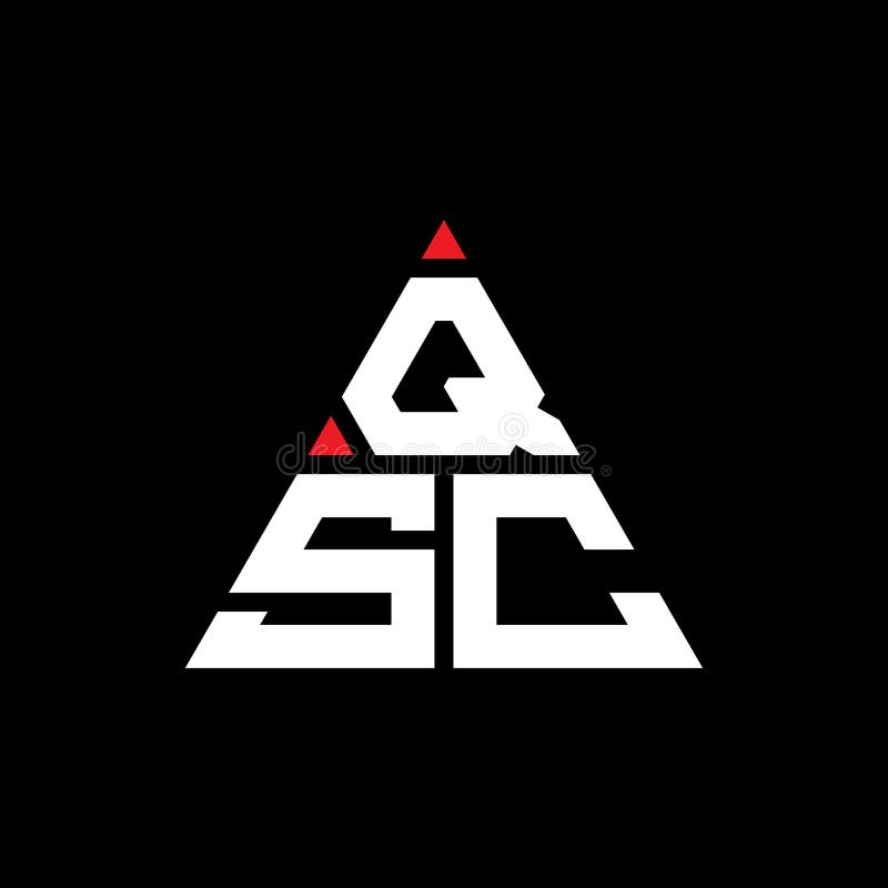 QSC Triangle Letter Logo Design with Triangle Shape. QSC Triangle Logo ...