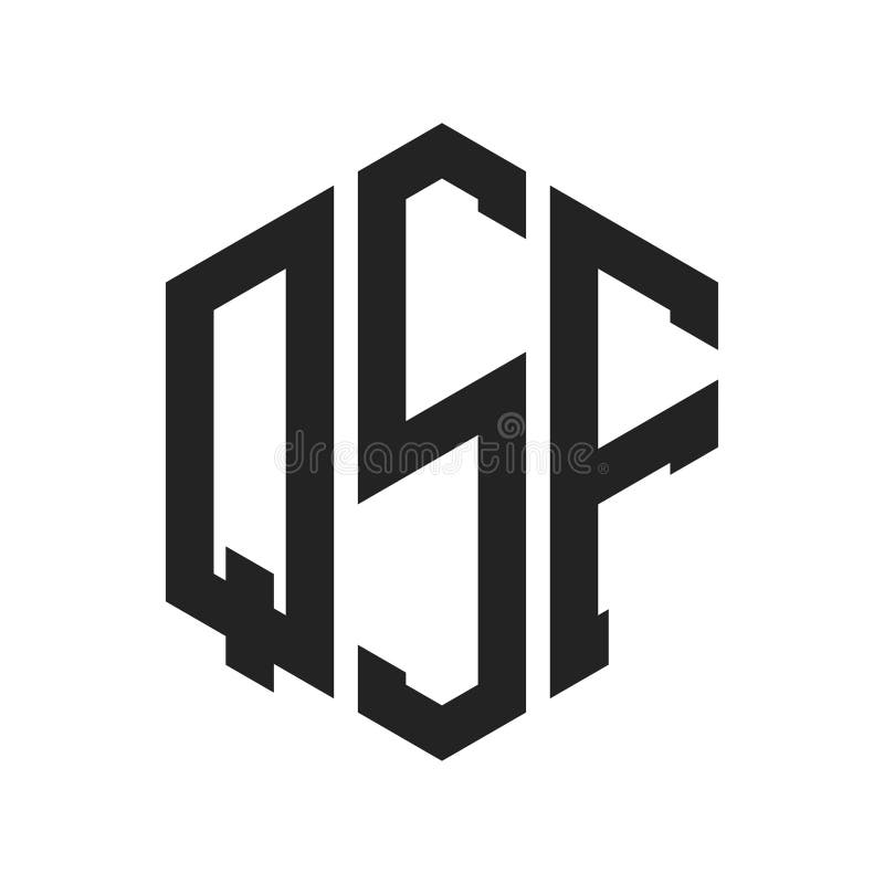 QSF Logo Design. Initial Letter QSF Monogram Logo Using Hexagon Shape ...