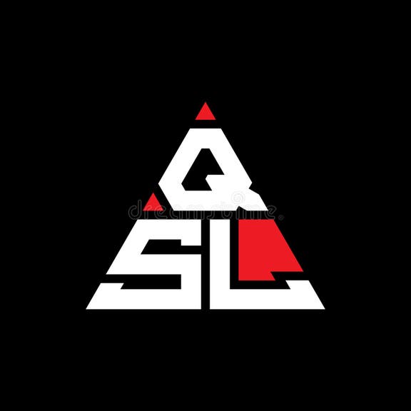 QSL Triangle Letter Logo Design with Triangle Shape. QSL Triangle Logo ...