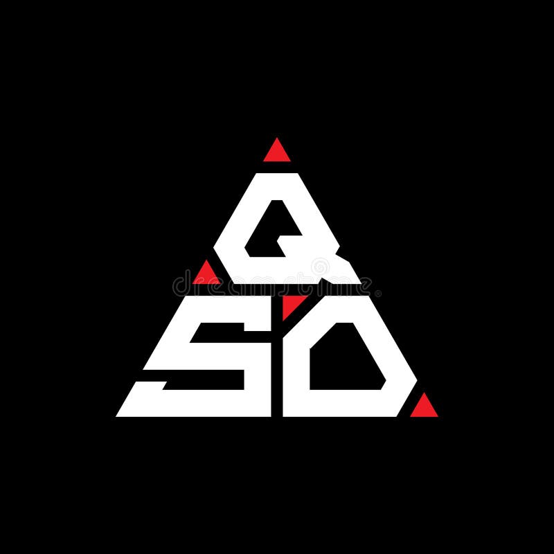 QSO Triangle Letter Logo Design with Triangle Shape. QSO Triangle Logo ...