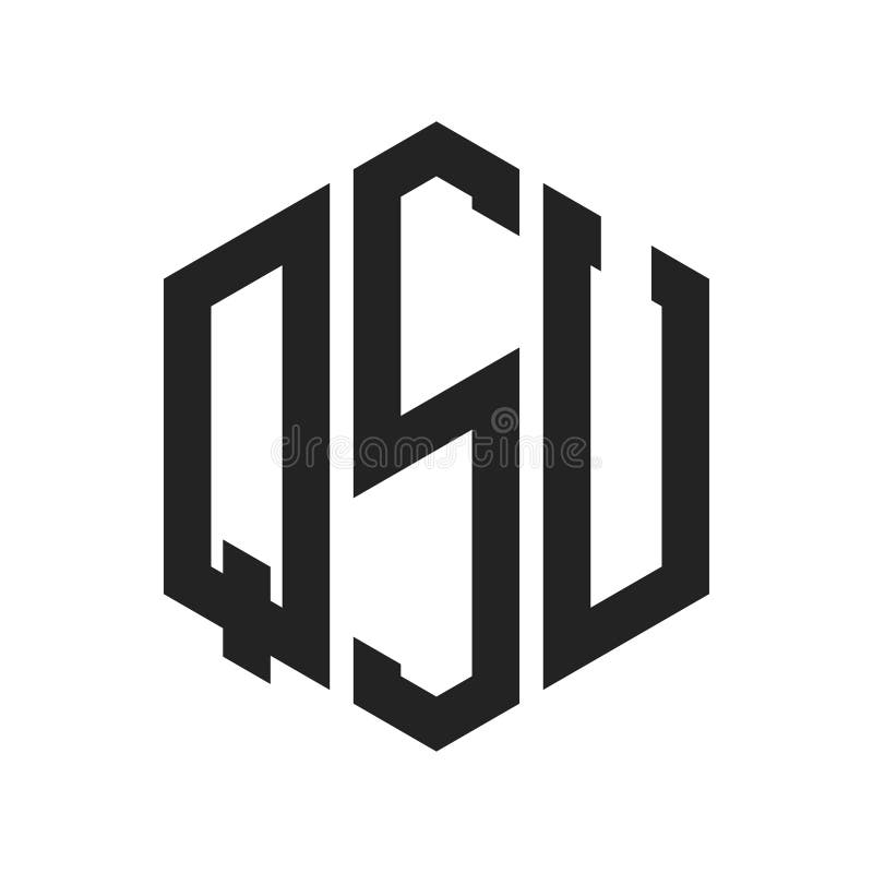 QSU Logo Design. Initial Letter QSU Monogram Logo Using Hexagon Shape ...