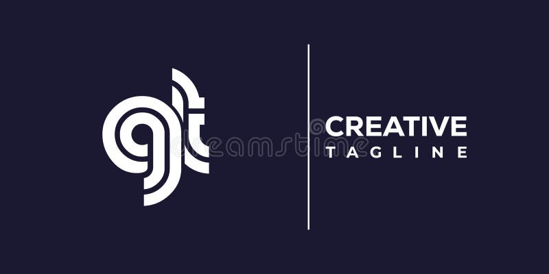 QT abstract logo stock illustration. Illustration of monogram - 356196418