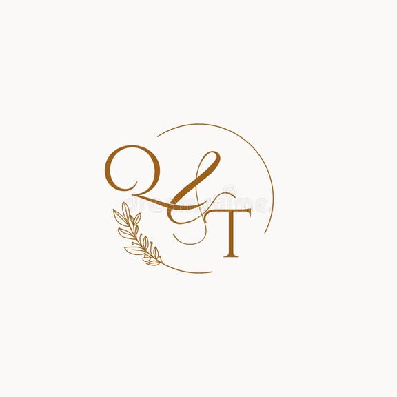 QT Initial Wedding Monogram Logo Stock Illustration - Illustration of ...