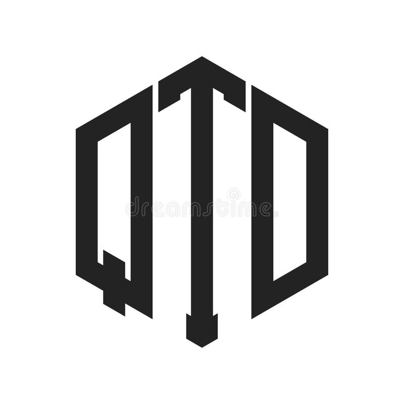QTD Logo Design. Initial Letter QTD Monogram Logo Using Hexagon Shape ...