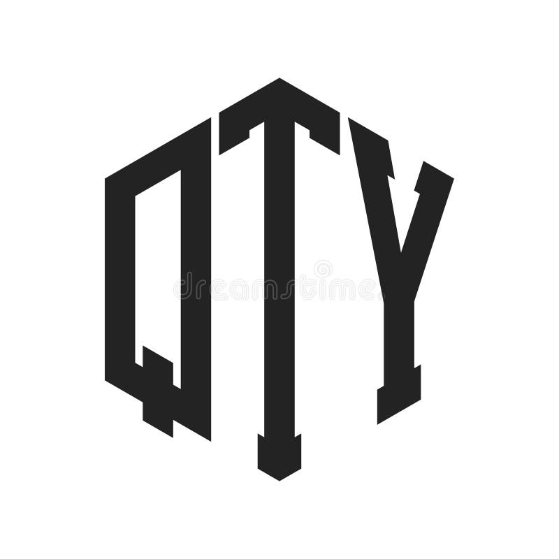 QTY Logo Design. Initial Letter QTY Monogram Logo Using Hexagon Shape ...