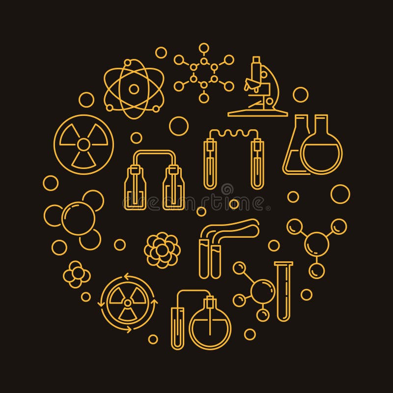 Química Del Ejemplo Del Esquema Del Vector De Los Elementos Radiactivos ...