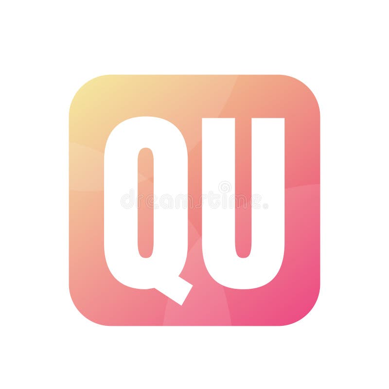 QU Letter Logo Design with Simple Style Stock Vector - Illustration of ...