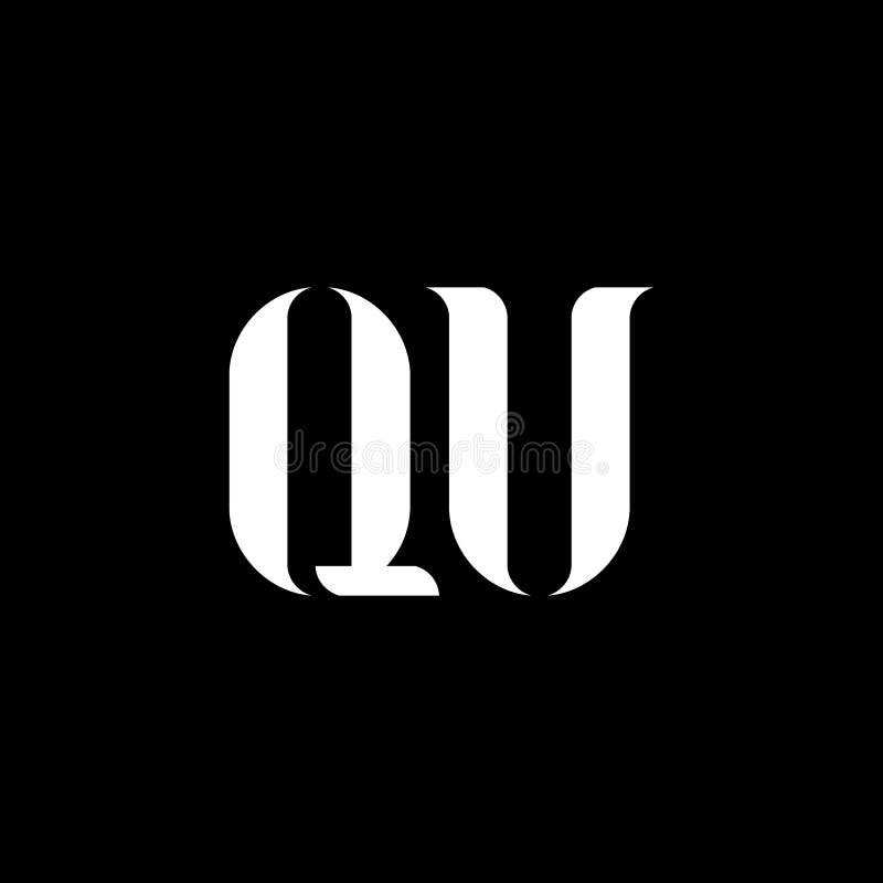 QU Q U Letter Logo Design. Initial Letter QU Uppercase Monogram Logo ...