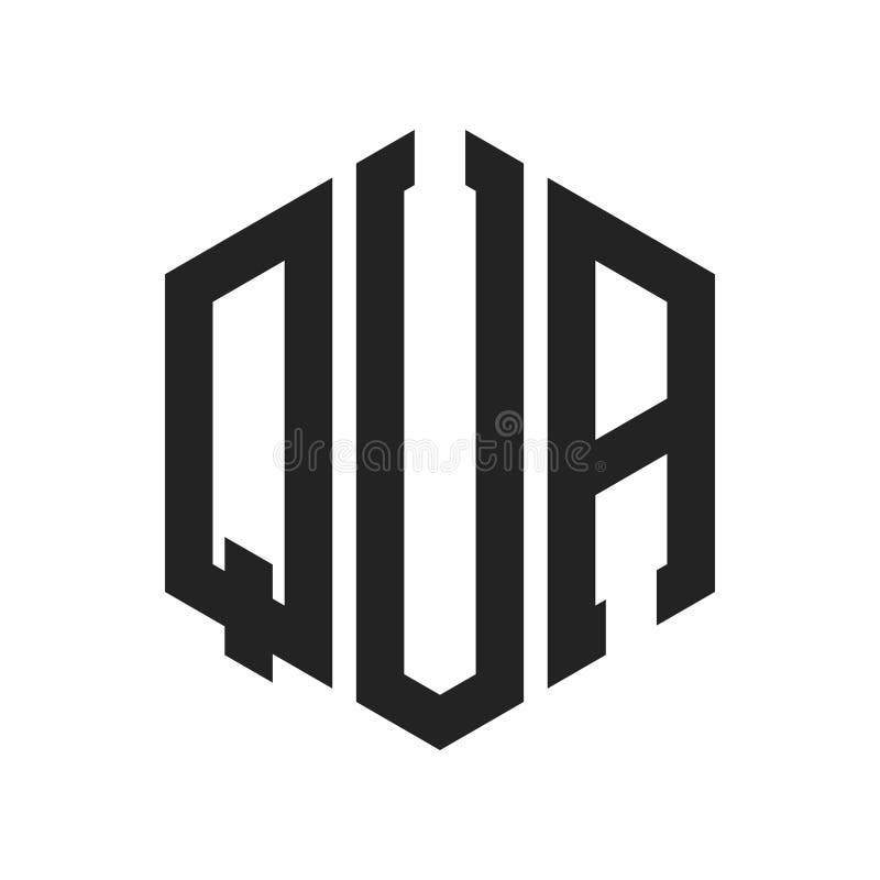 QUA Logo Design. Initial Letter QUA Monogram Logo Using Hexagon Shape ...