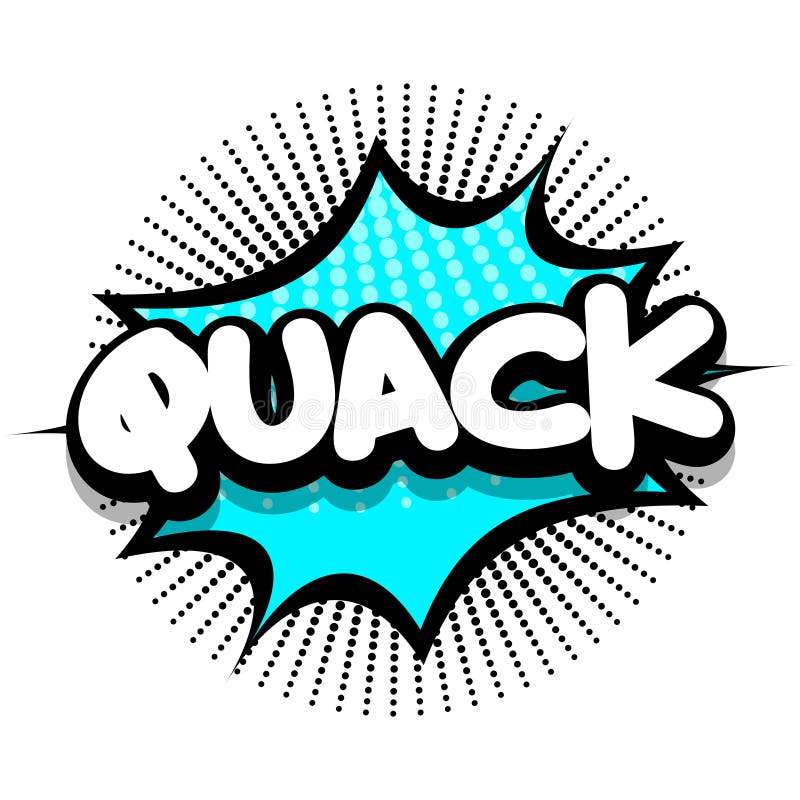 Quack Comic Book Explosion Bubble Vector Illustration Stock Vector ...