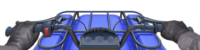 Quad Bike with Rider Isolated Top View Stock Vector - Illustration of ...