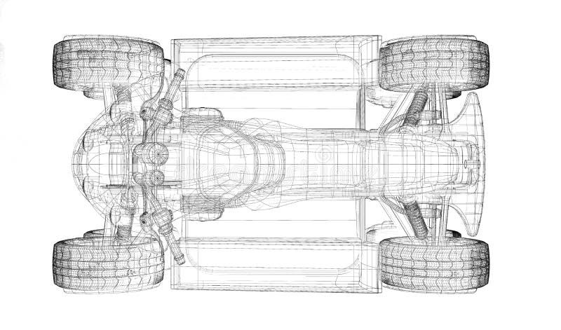 Quad Bike, Motorcycle, 3D Model Stock Illustration - Illustration of ...