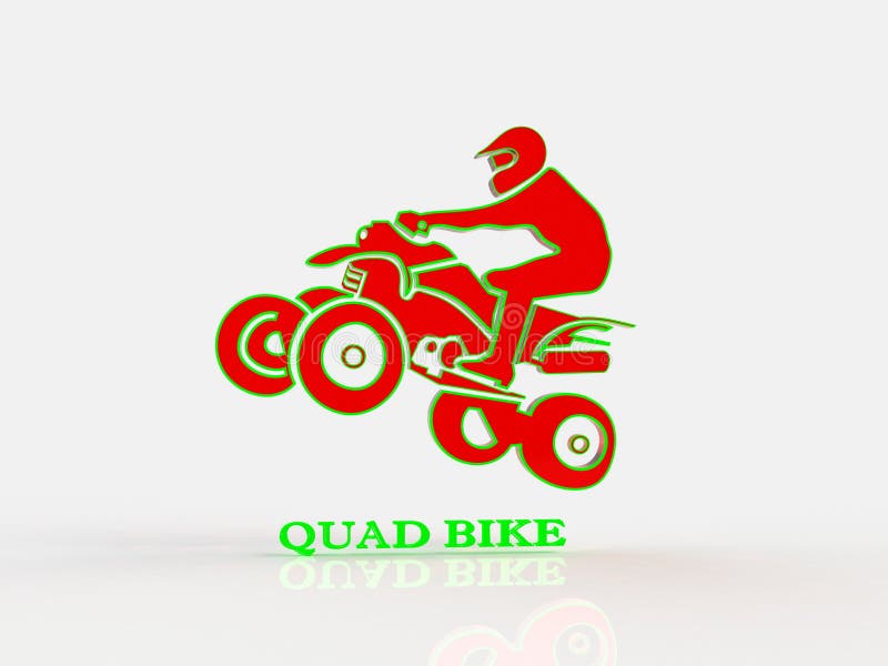 Quad Bike Fest Label Design Black and White Template with Text for ...