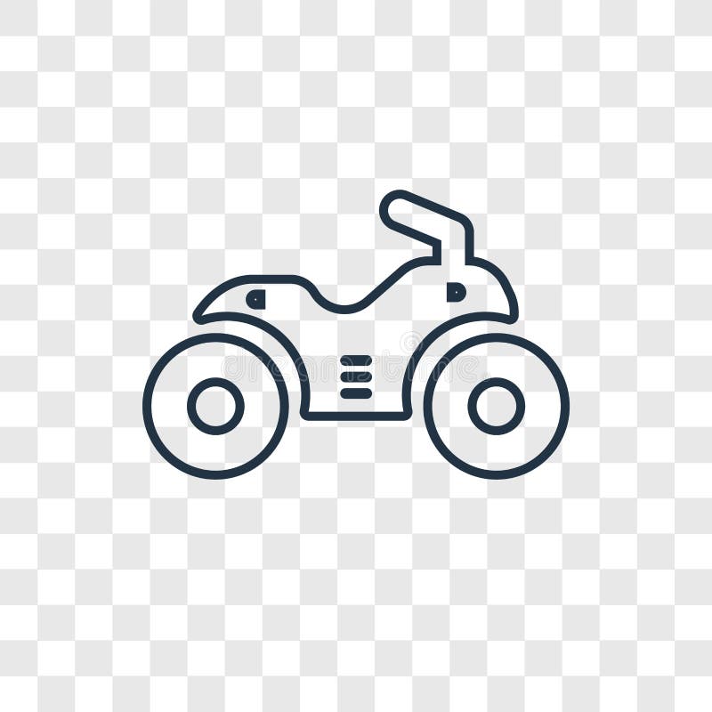 Quad Concept Vector Linear Icon Isolated on Transparent Background ...