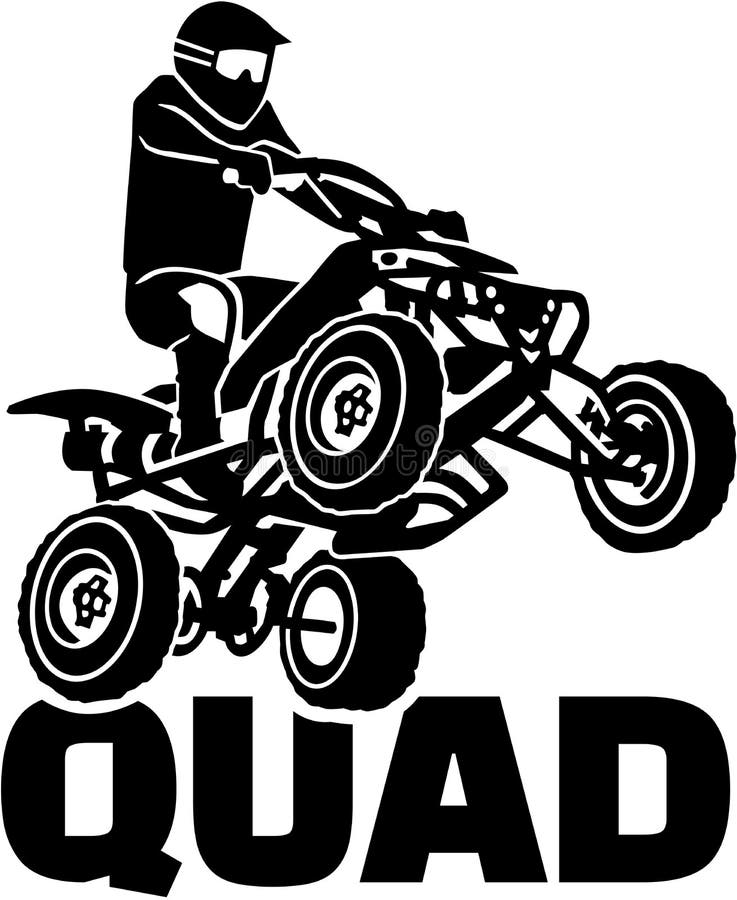 Quad driver silhouette stock vector. Illustration of logo - 106166748