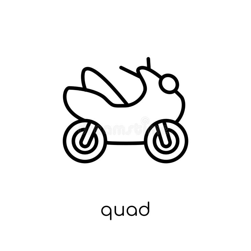 Quad Icon Vector Isolated on White Background, Quad Sign Stock Vector ...