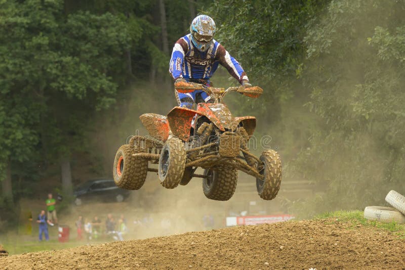Quad jump editorial stock image. Image of motocross, bike - 18221354