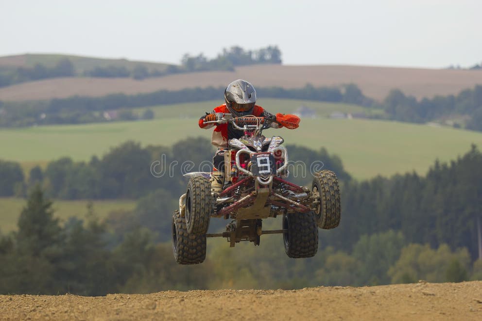 Quad jump editorial photo. Image of europe, male, czech - 21281121