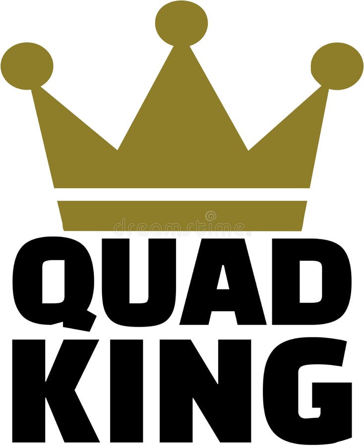 Quad King with crown stock vector. Illustration of logo - 106166575