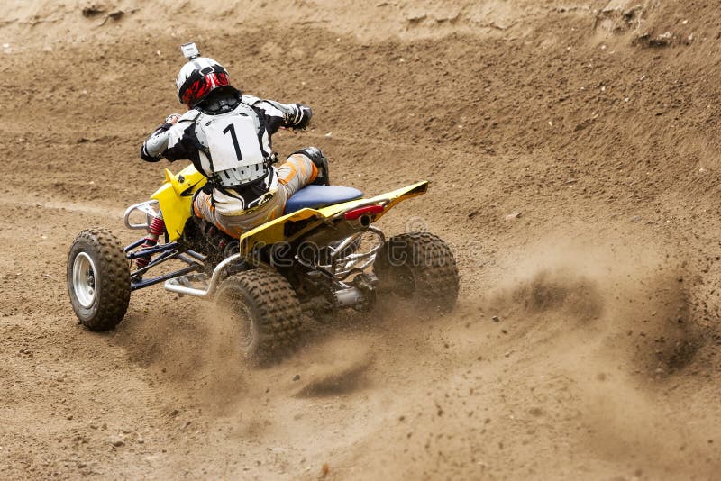Quadbike Race Driving stock image. Image of motocross - 59897205