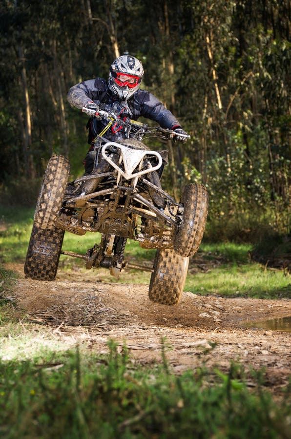 ATV Motocross Rider Over a Jump Editorial Stock Image - Image of ...