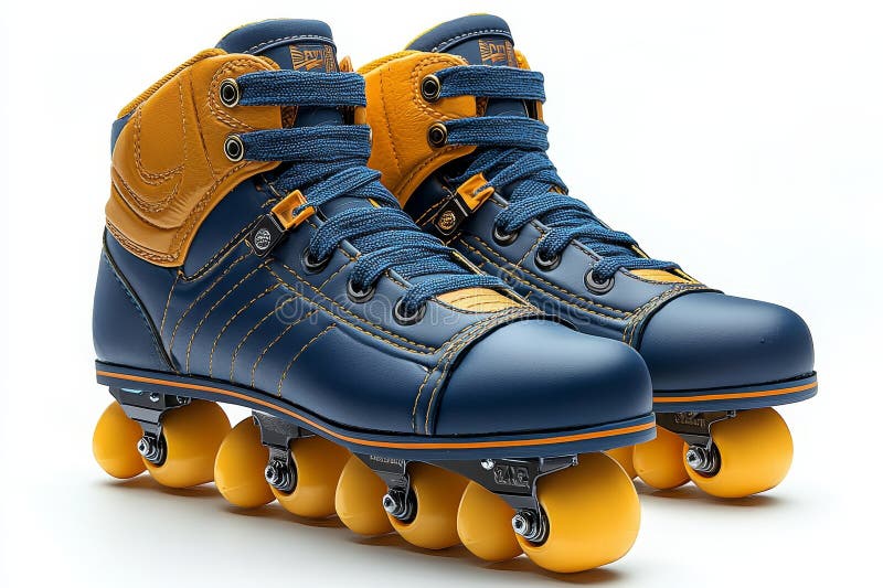 Quad Roller Skates in Vintage Retro Style on White Stock Photo - Image ...