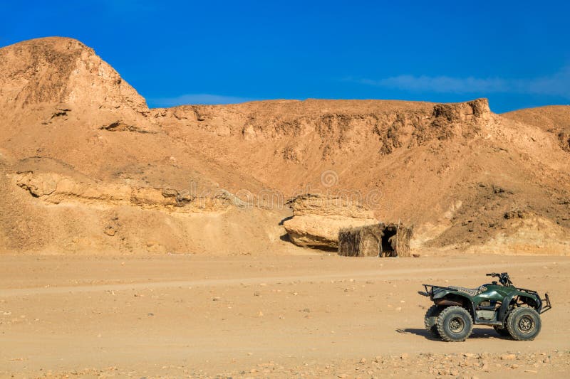 Quad Trip on the Desert Near Marsa Alam, Egipt Stock Image - Image of ...