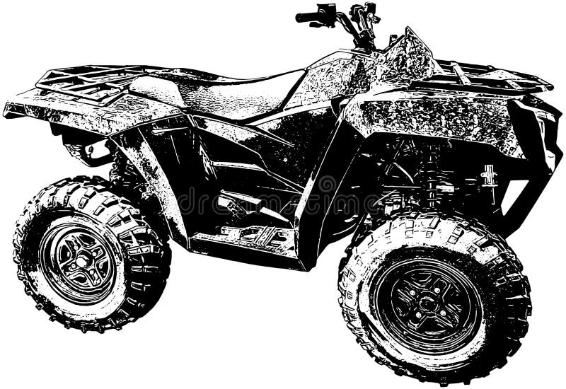 Quad 4 wheeler ATV stock vector. Illustration of drive - 273255994
