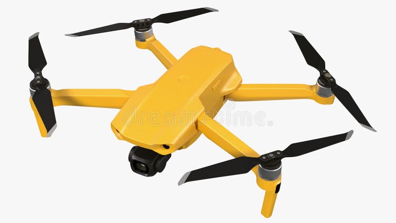 Quadcopter with Camera and Rotating Propellers Design Stock Image ...