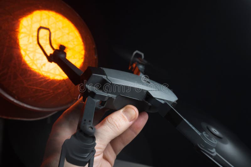 Quadcopter in a Dark Room Illuminated by Red Light Stock Image - Image ...