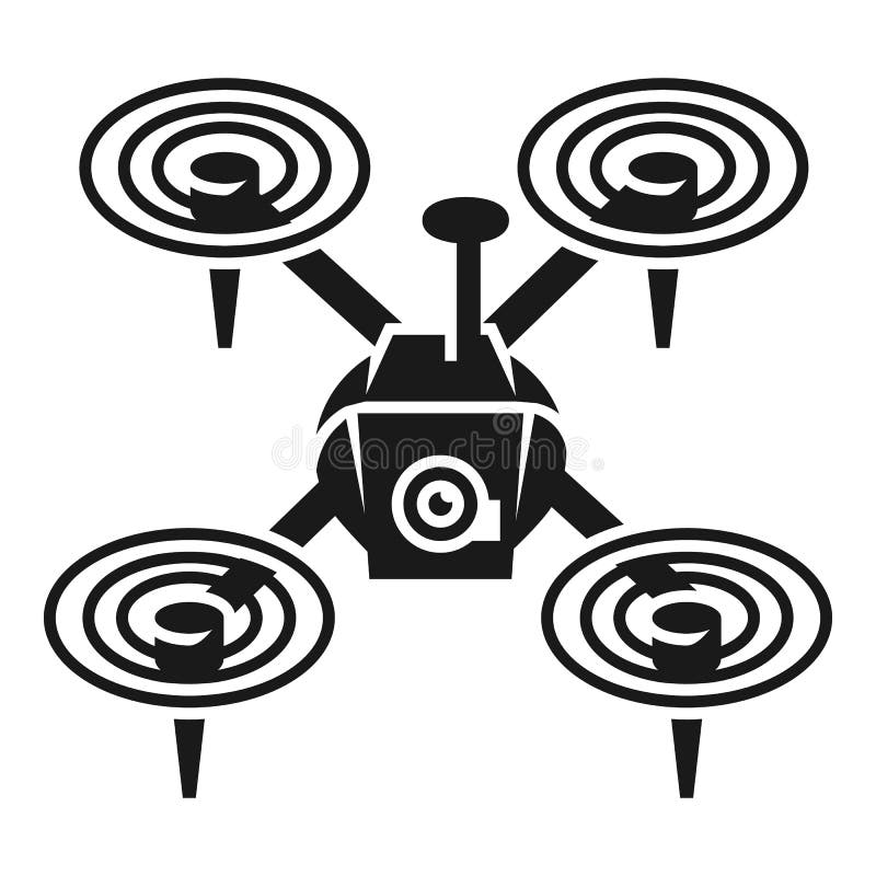 Quadcopter Simple Icon Vector Icon Cartoon Illustration. Stock Vector ...